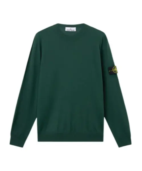 Stone Island Crew Neck Patch Sweater - Juniper