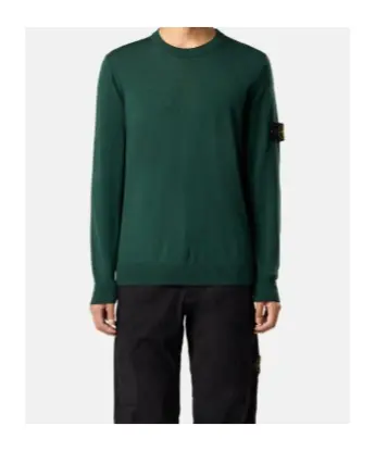 Stone Island Crew Neck Patch Sweater - Juniper