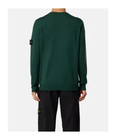 Stone Island Crew Neck Patch Sweater - Juniper