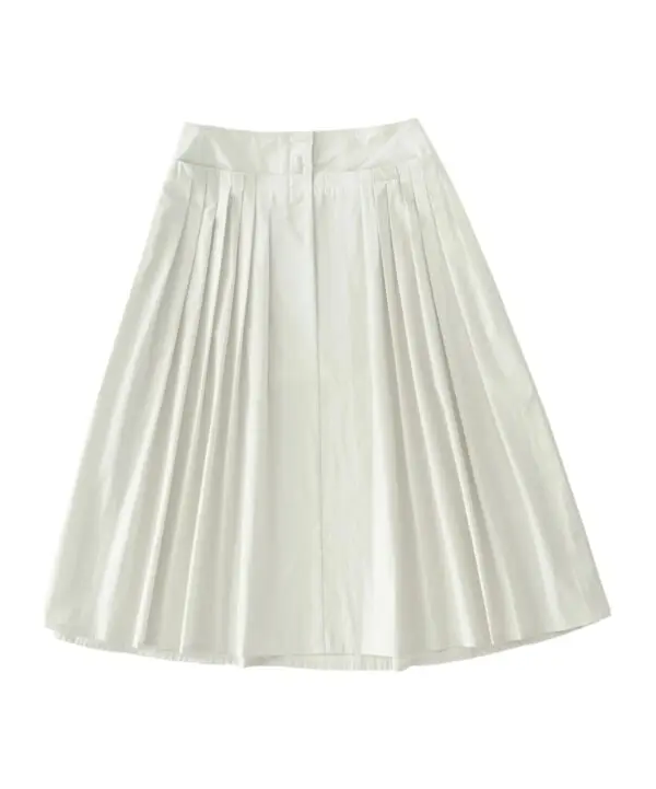 Studio Nicholson Agat Pleated Skirt - Bone