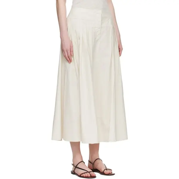 Studio Nicholson Agat Pleated Skirt - Bone