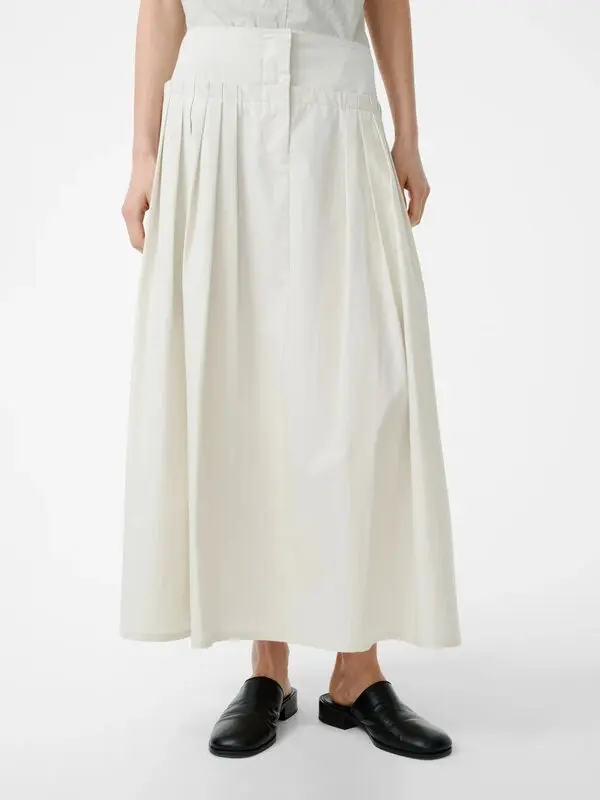 Studio Nicholson Agat Pleated Skirt - Bone