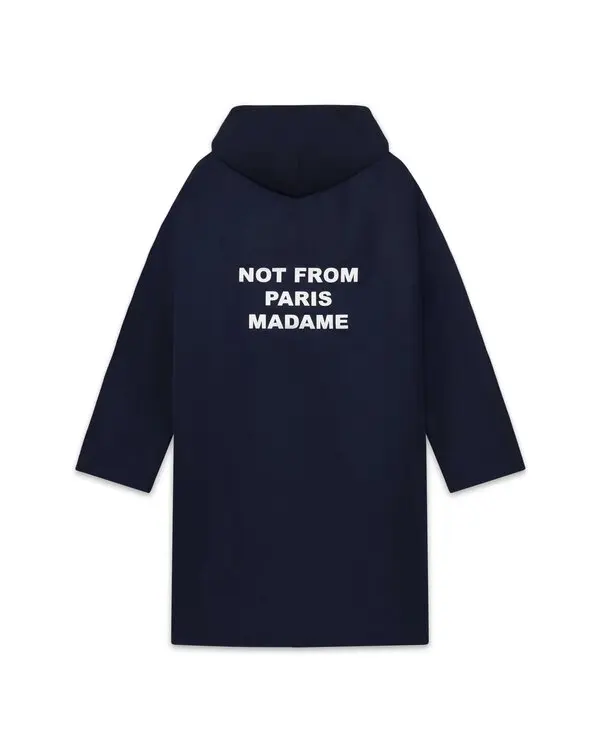 Drole De Monsieur Drôle De La Parka Slogan Parka - Navy Blue