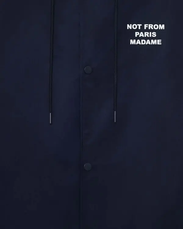 Drole De Monsieur Drôle De La Parka Slogan Parka - Navy Blue