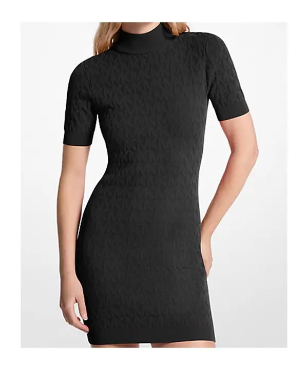Michael Kors Logo Jacquard Knit Dress