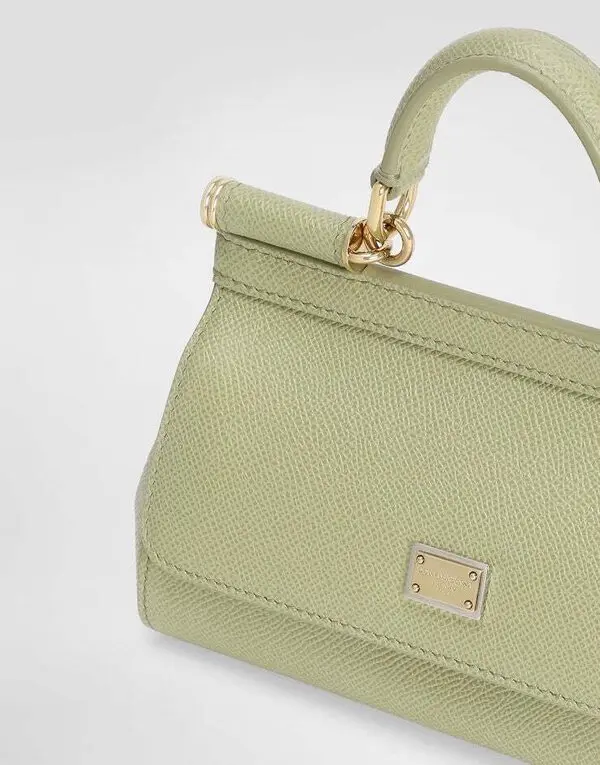 Dolce & Gabbana Small Sicily Handbag With Logo Plaque - Green