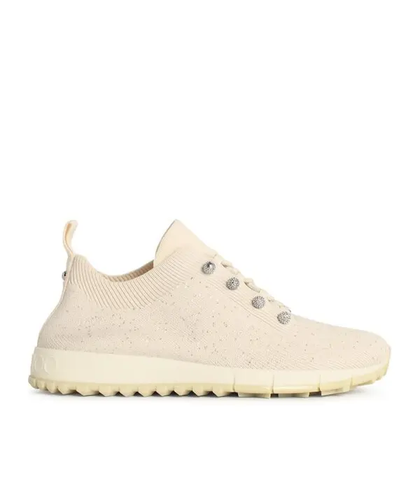 JIMMY CHOO Veles Knit Sneakers - Cream