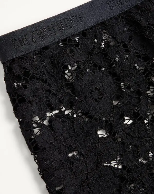Valentino Garavani Lace Leggings With Feather Embellishments