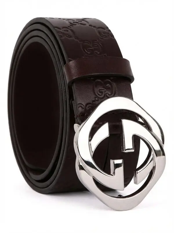 Gucci Embossed Logo Belt - Black