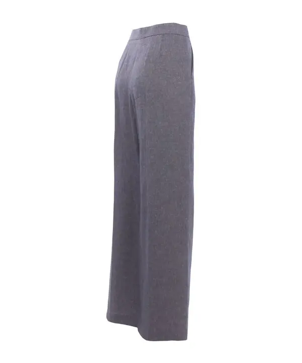Eleventy Pleated Wide-leg Trousers