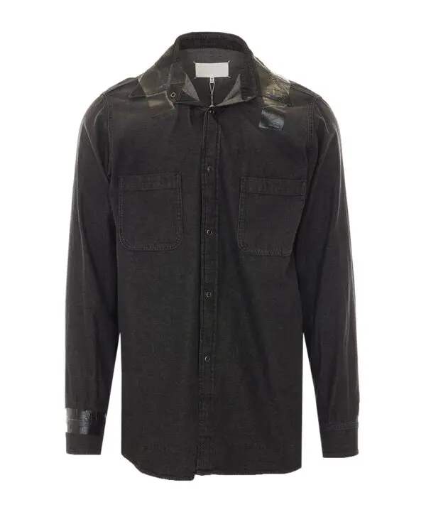 MAISON MARGIELA Long Sleeve Patch Detail Shirt