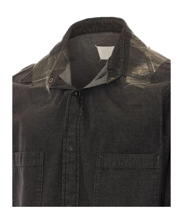 MAISON MARGIELA Long Sleeve Patch Detail Shirt