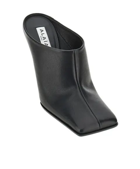 Alaïa Square-toe High-heeled Mules - Black