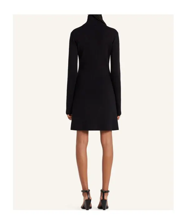 COURREGES Courrèges Zipped Mockneck Dress - Black