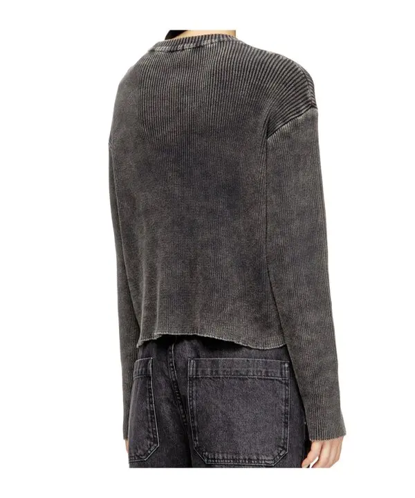 DIESEL® M-anchorex Logo Detail Sweater - Dark Gray