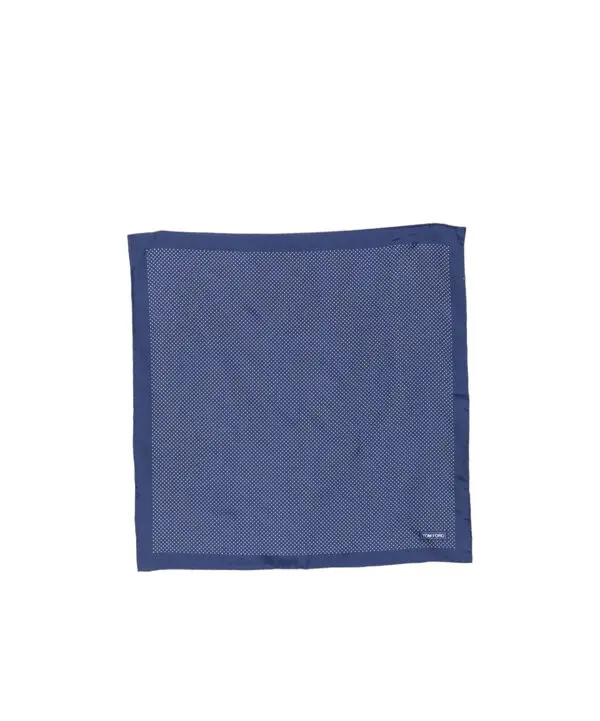 TOM FORD Dot-print Silk Pocket Scarf - Blue
