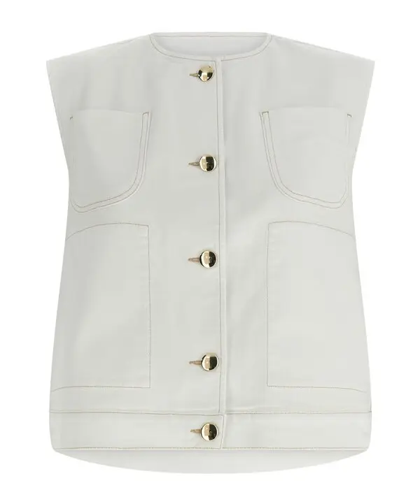 Fabiana Filippi Denim Knit Buttoned Jacket