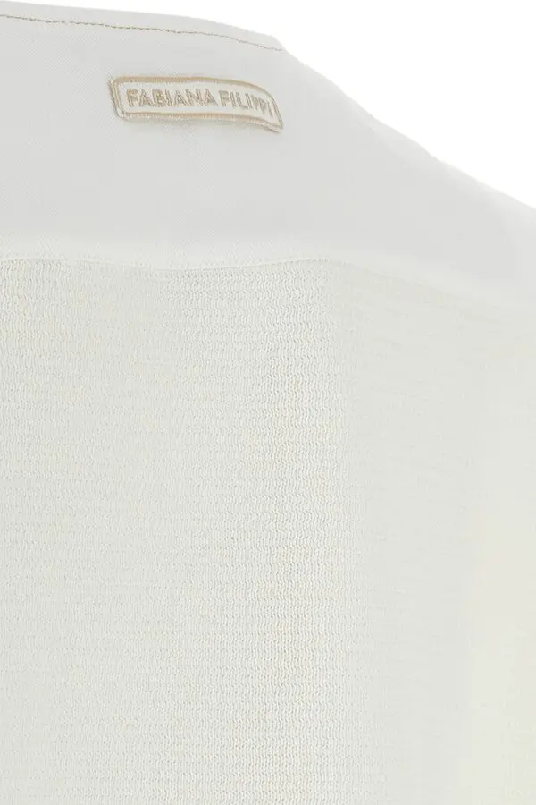 Fabiana Filippi Denim Knit Buttoned Jacket