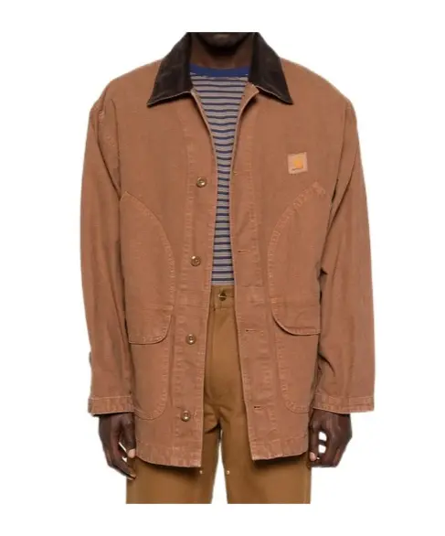Carhartt Work In Progress Corduroy-collar Jacket - Brown