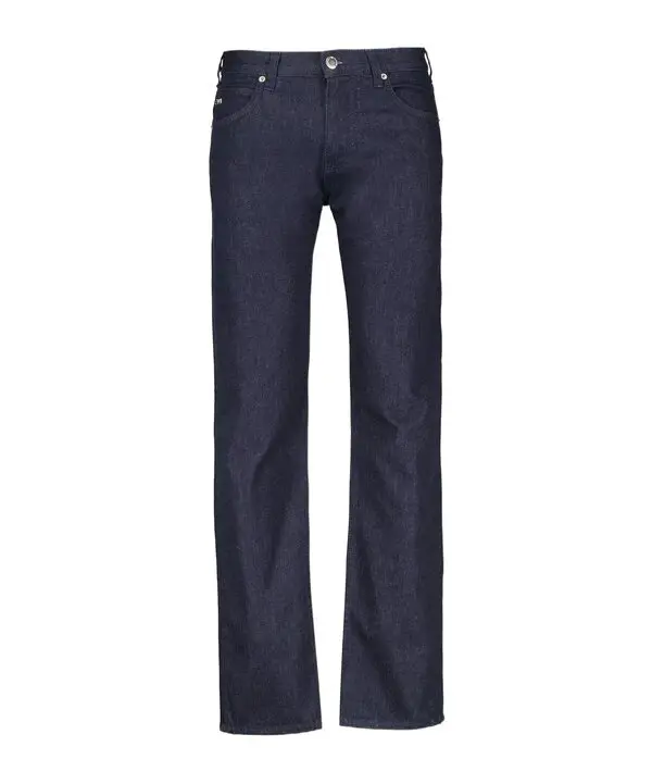 Emporio Armani Dark Wash Straight Leg Jeans - Dark Blue