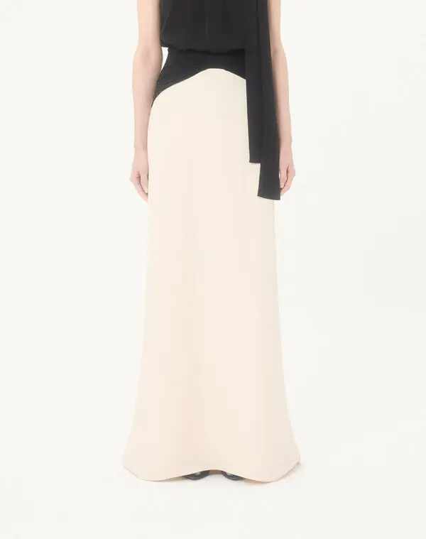Valentino Garavani Cady Couture Draped Maxi Skirt
