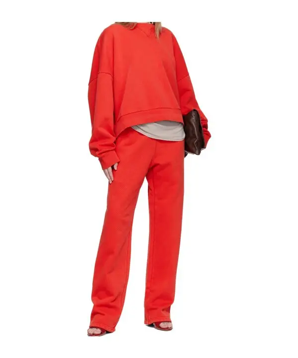 ENTIRE STUDIOS Crewneck Cropped Sweatshirt - Red