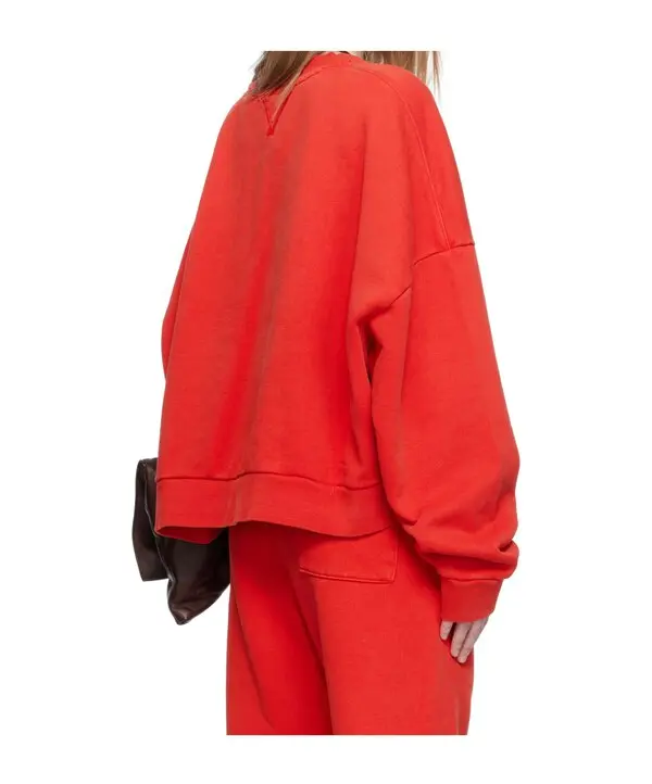 ENTIRE STUDIOS Crewneck Cropped Sweatshirt - Red