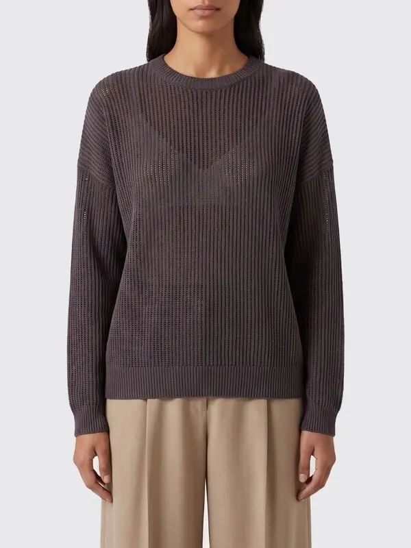 Brunello Cucinelli Long Sleeve Jumper With Ribbed Collar