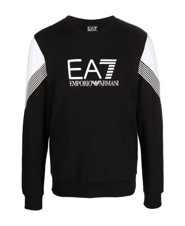 EA7 Logo Print Crewneck Sweatshirt
