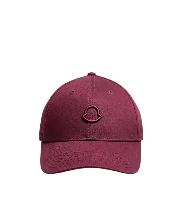 Moncler Logo Baseball Cap - Wine Red