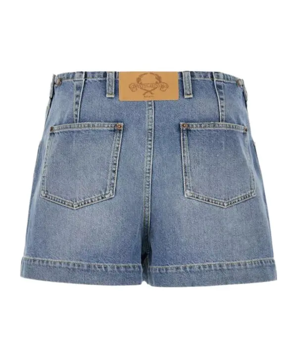 Moschino Button-fastening Denim Shorts - Gray
