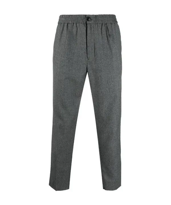 AMI Paris Elasticated Waist Cropped Trousers