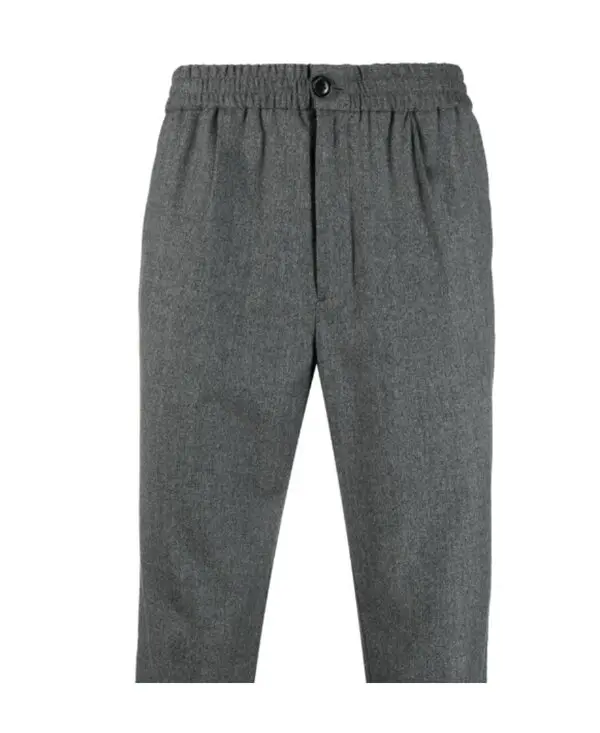 AMI Paris Elasticated Waist Cropped Trousers