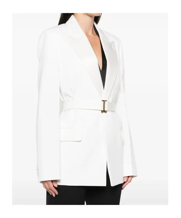 Victoria Beckham Belted Lapel Blazer