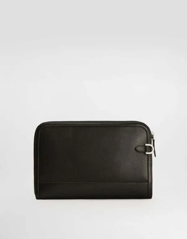 Dolce & Gabbana Woven Panel Wristlet Bag - White