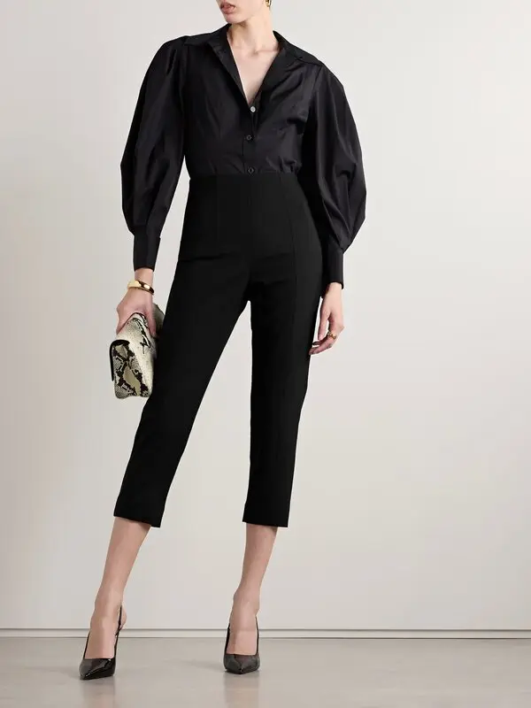 Carolina Herrera Wool Blend Capri Pants