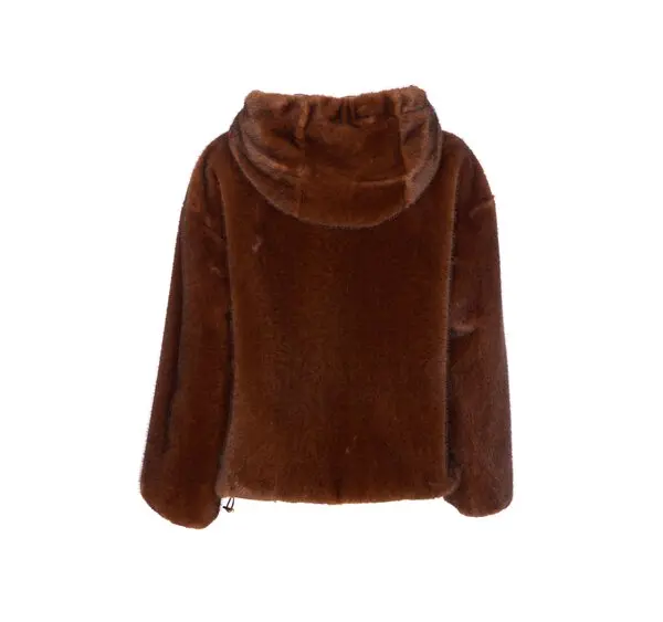 Herno Drawstring Hooded Shearling Coat