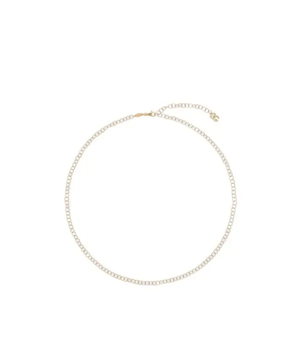 Dolce & Gabbana Dg Logo Chain Necklace In 18 Kt Yellow Gold - Golden