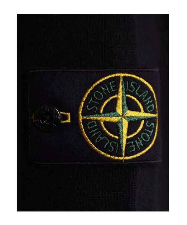 Stone Island Crew Neck Sweater With Raglan Sleeves - Black