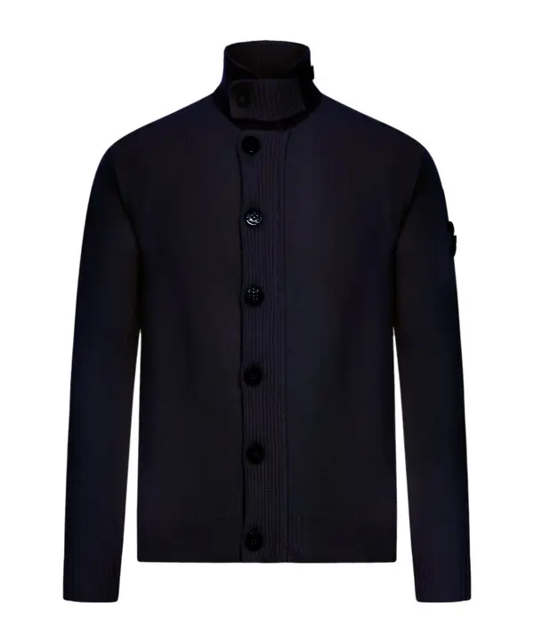 Stone Island Logo Patch Buttoned Cardigan