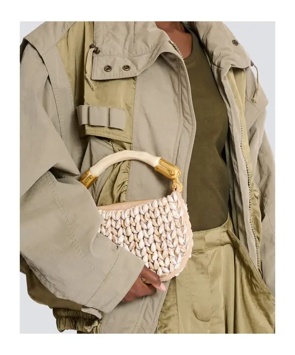 Balmain Suede And Shell Mini Bag