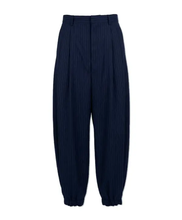Moschino High-waisted Striped Wide-leg Trousers - Black