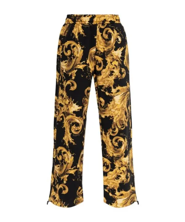 Versace Barocco-print Straight-leg Track Pants - Black
