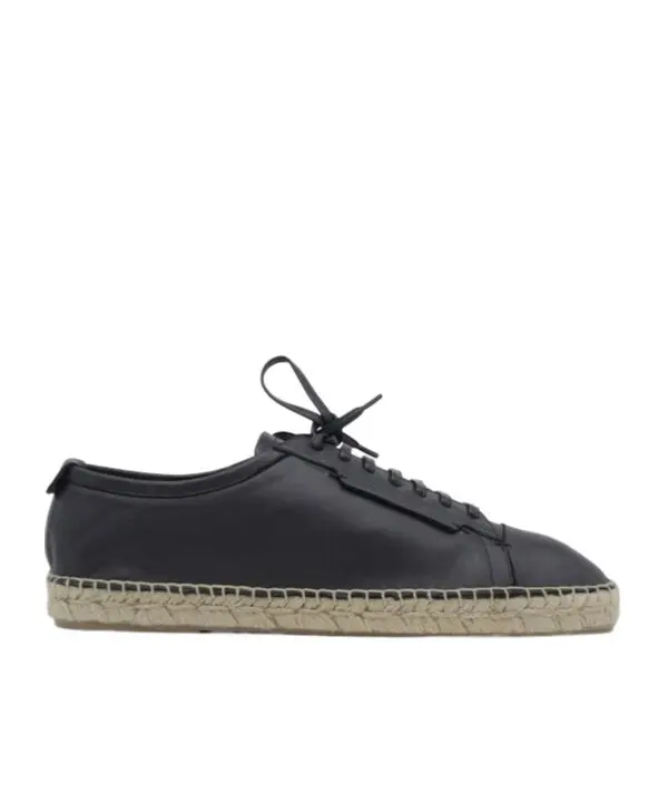 Emporio Armani Supple Lace-up Espadrilles - Black
