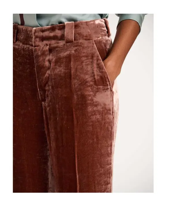 La DoubleJ Velvet Flare Pants - Solid Pink