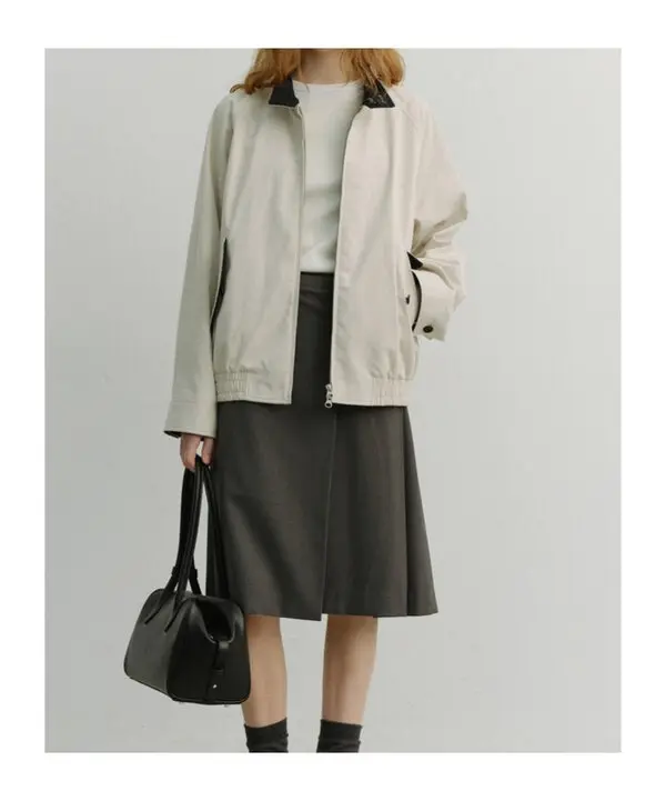 DUNST Buckled Pleated Midi Skirt