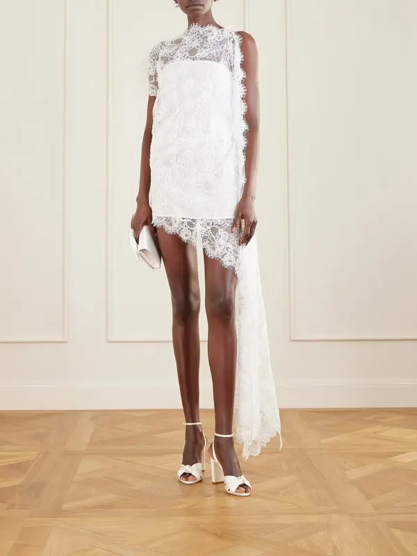 Christopher Esber Gipple Lace Mini Dress - White