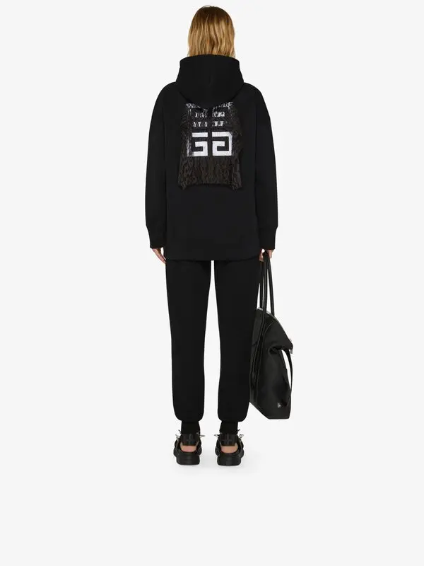 Givenchy Lace Panel Oversized Hoodie
