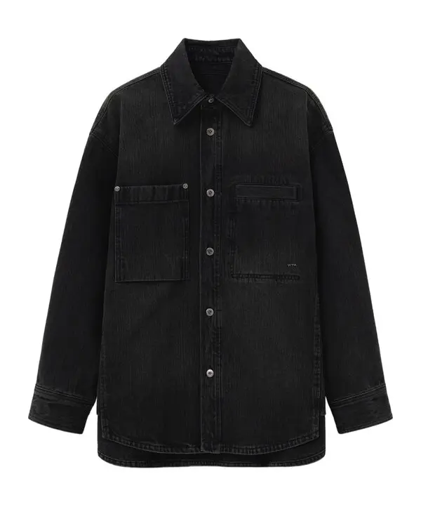 WOOYOUNGMI Logo Patch-pocket Shirt - Black