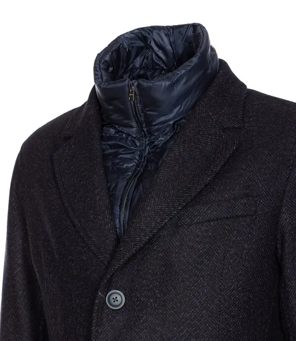 Herno Notched Lapel Cotton Jacket - Black